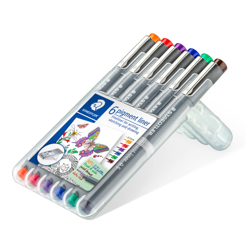 Coloured Pigment Liner 6 Pack 0.5mm